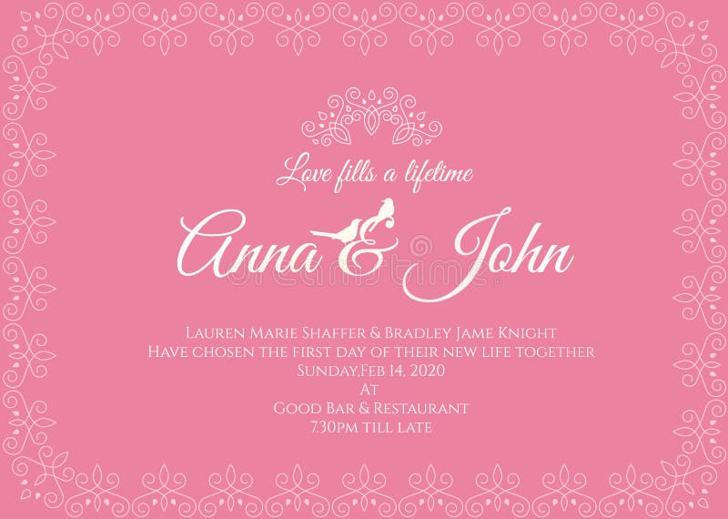 Wedding Card Line Art Stock Illustrations – 132,765 Wedding Card Line ...