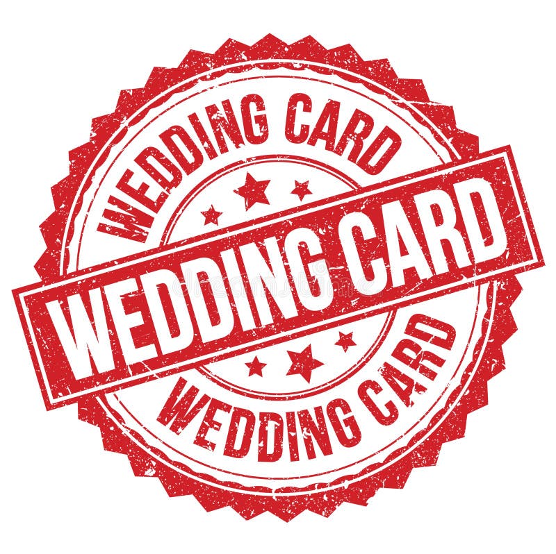 WEDDING CARD Text Written on Red Stamp Sign Stock Illustration ...