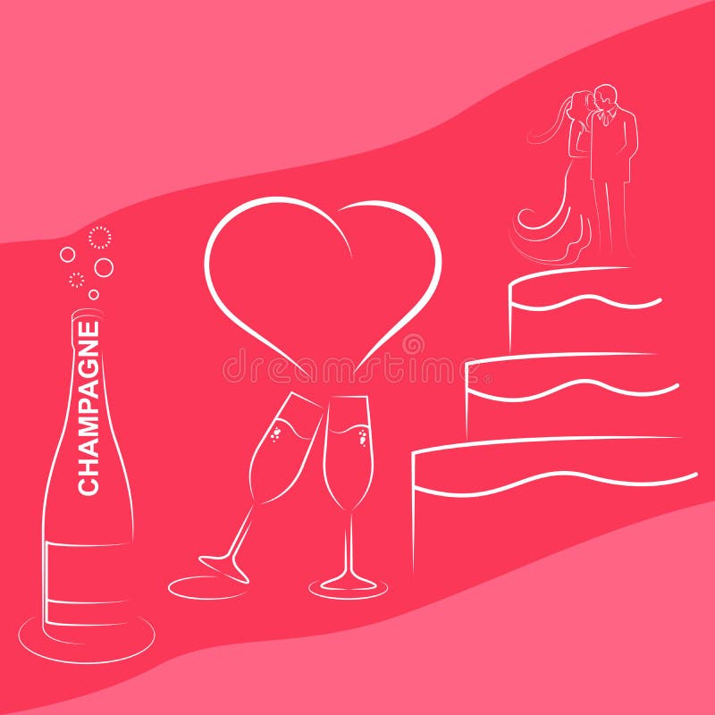 Wedding Ceremony and Celebration Stock Vector - Illustration of woman ...