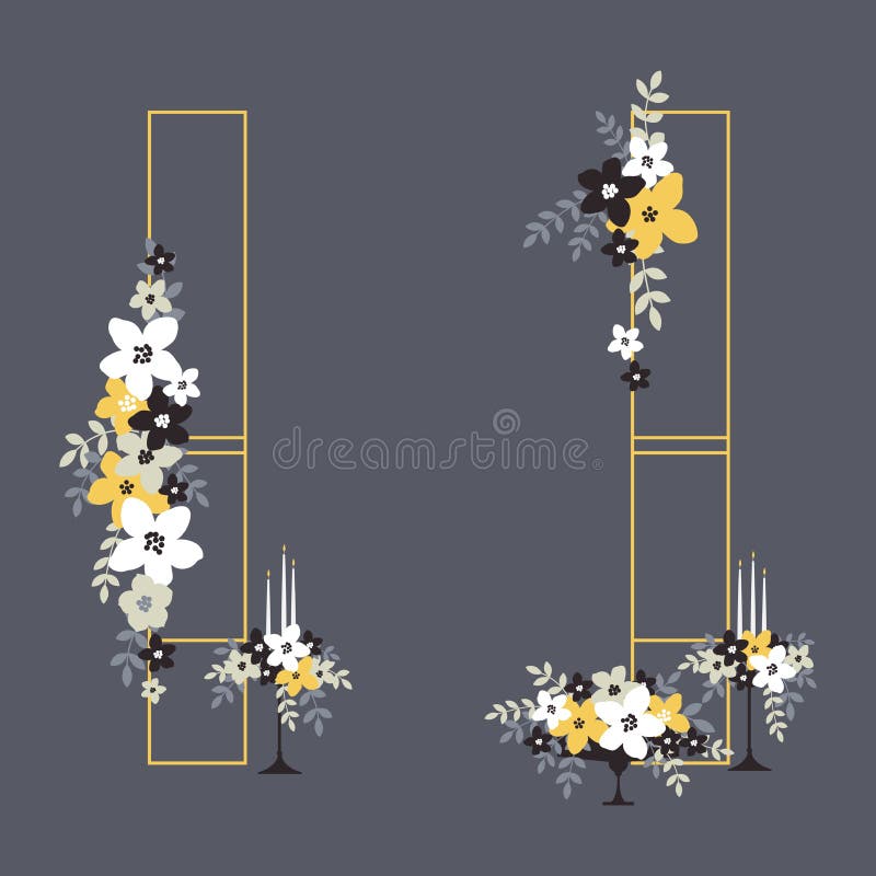 Arch with Flowers . Vector Illustration Stock Vector - Illustration of ...