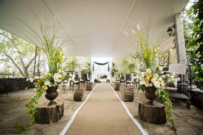 Wedding ceremony hall stock image. Image of elegance - 120123013