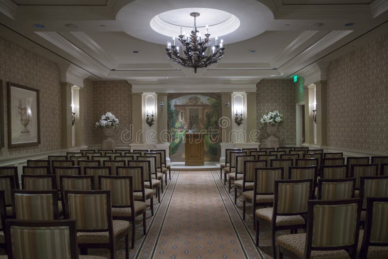 Wedding Ceremony Hall Interior Stock Image - Image of bride, place ...