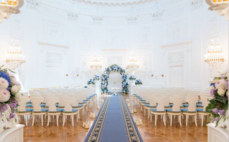 Wedding ceremony hall stock photo. Image of celebration - 44007520