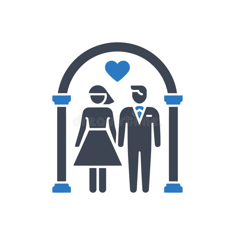 Wedding Ceremony Icon stock vector. Illustration of symbol - 361728296