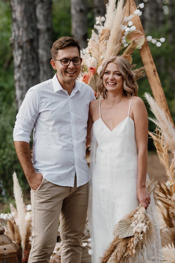 Wedding Ceremony of the Marriage of a Guy and a Girl Stock Image ...