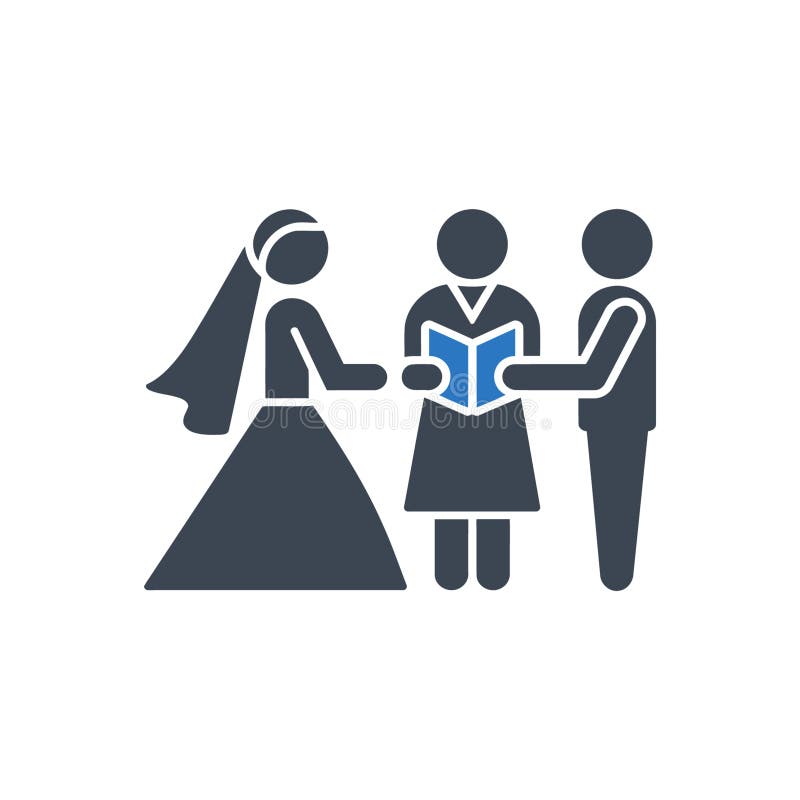Wedding Ceremony Scene Icon Stock Vector - Illustration of book ...