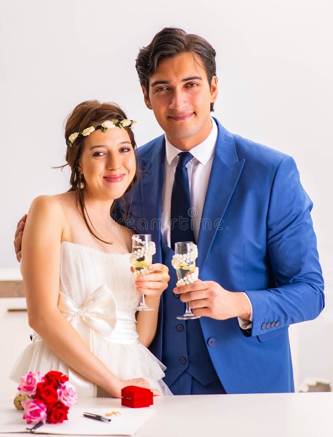 Wedding Ceremony with Wife and Husband Stock Photo - Image of beautiful ...