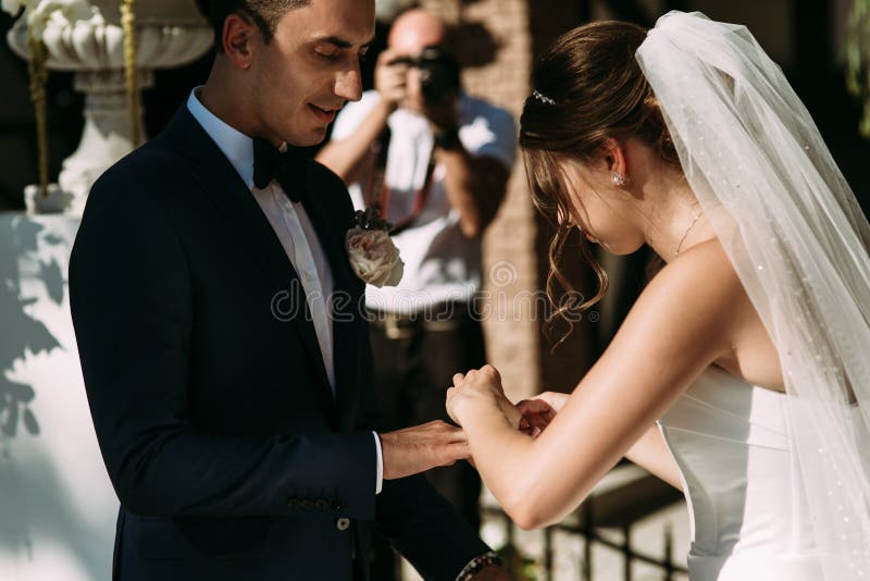 Wedding Ceremony of the Young Couple in Love Stock Photo - Image of ...
