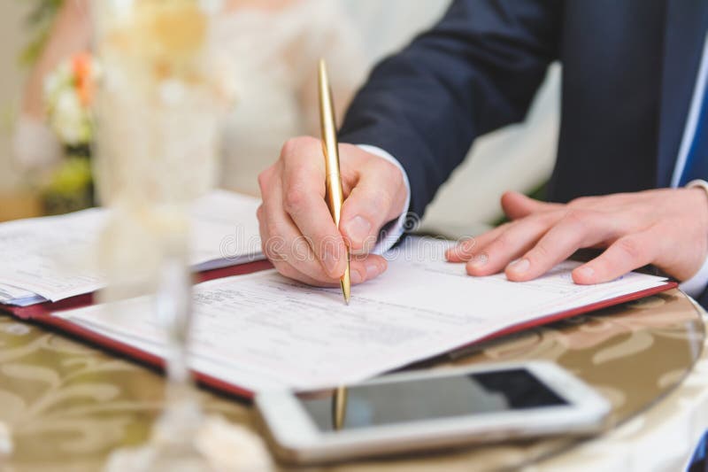 Wedding Certificate stock image. Image of document, caucasian - 63395979