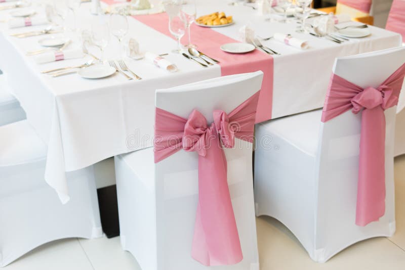 Wedding chair with ribbon stock photo. Image of luxury - 116951002