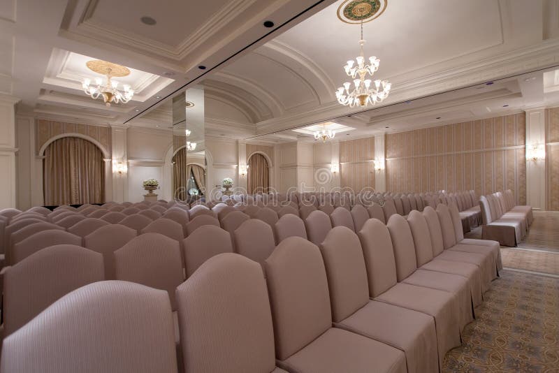 Wedding Ceremony Hall Interior Stock Photo - Image of place, pink ...