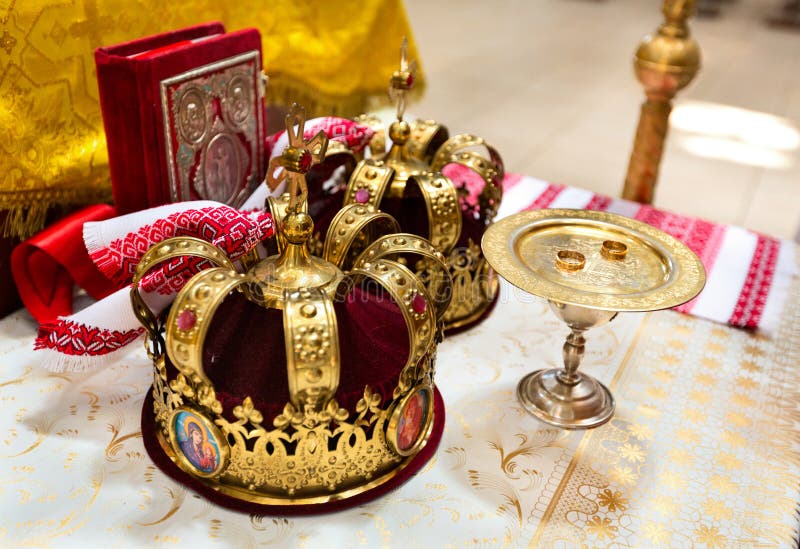 Wedding church crown stock image. Image of golden, religion - 102035769