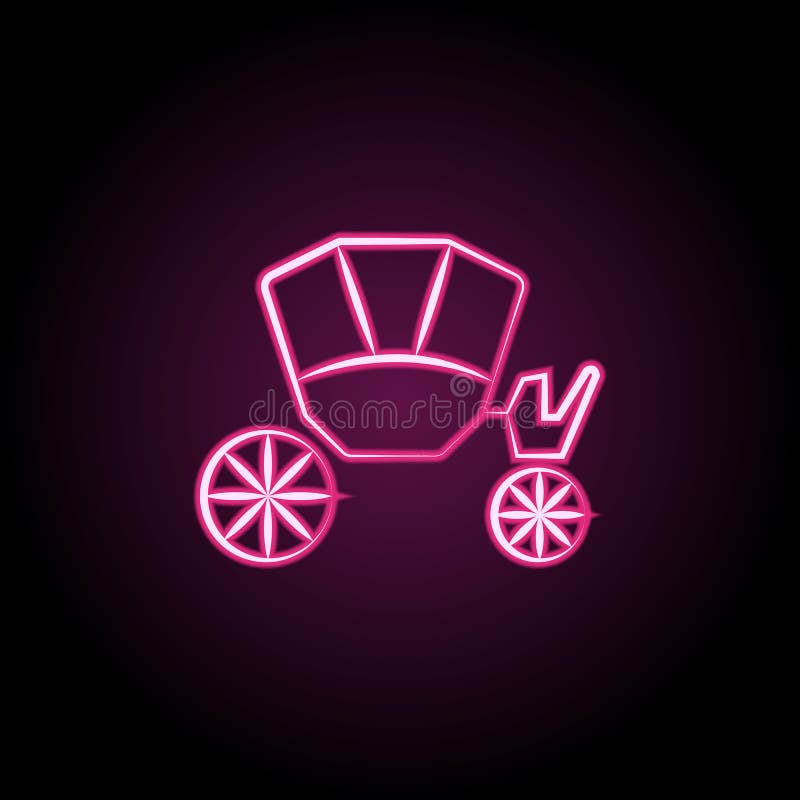 Wedding Coach Neon Icon. Simple Thin Line, Outline Vector of Wedding ...