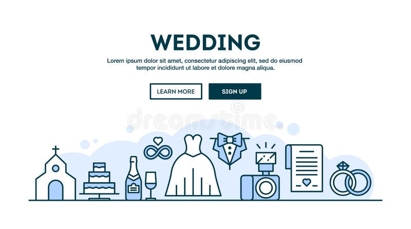 Wedding header background stock vector. Illustration of design - 18524956