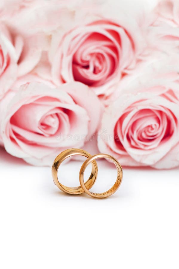 Wedding Concept - Roses and Rings Stock Photo - Image of marry ...