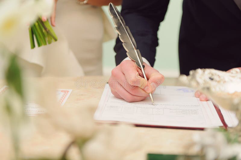 Wedding Contract stock photo. Image of love, elegance - 46463826