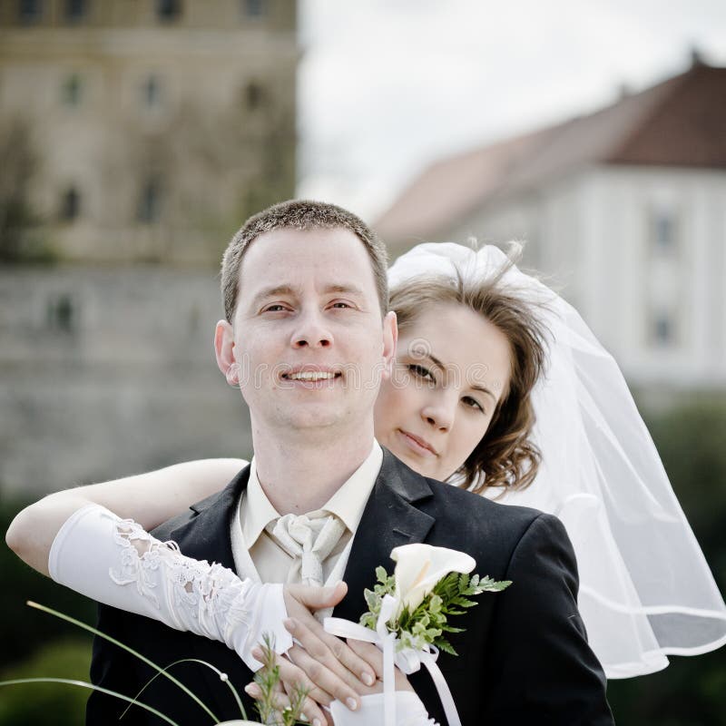 Wedding couple stock photo. Image of beauty, building - 25892032