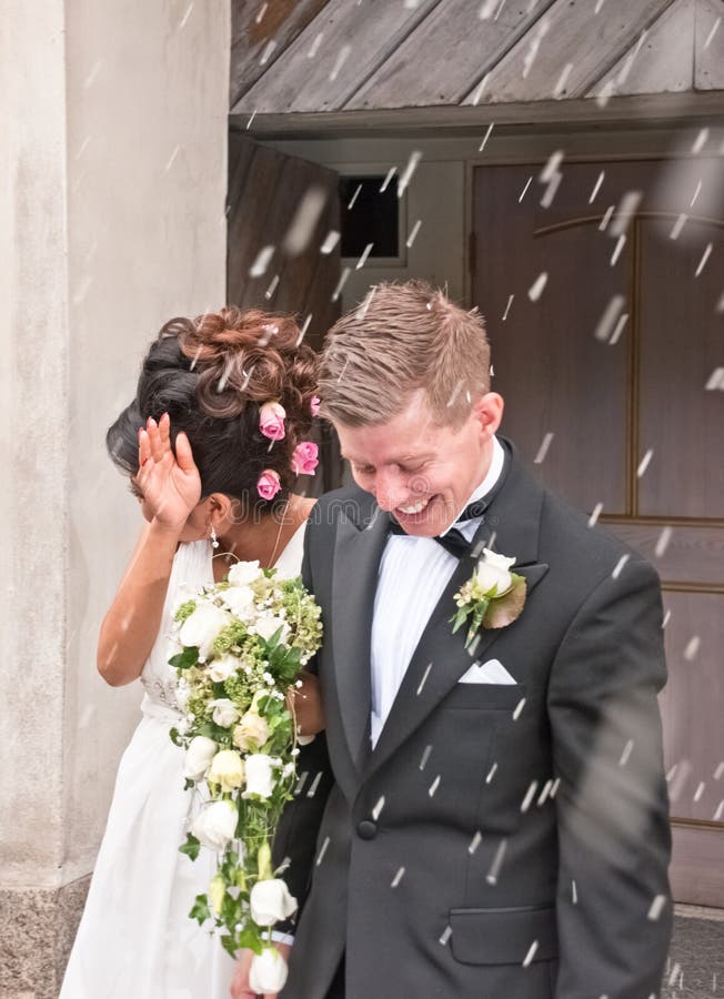 Bride and groom editorial image. Image of church, moment - 27098900