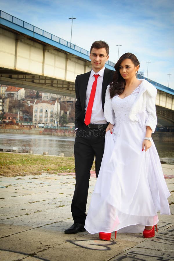 Wedding couple stock image. Image of love, nature, posing - 49379617