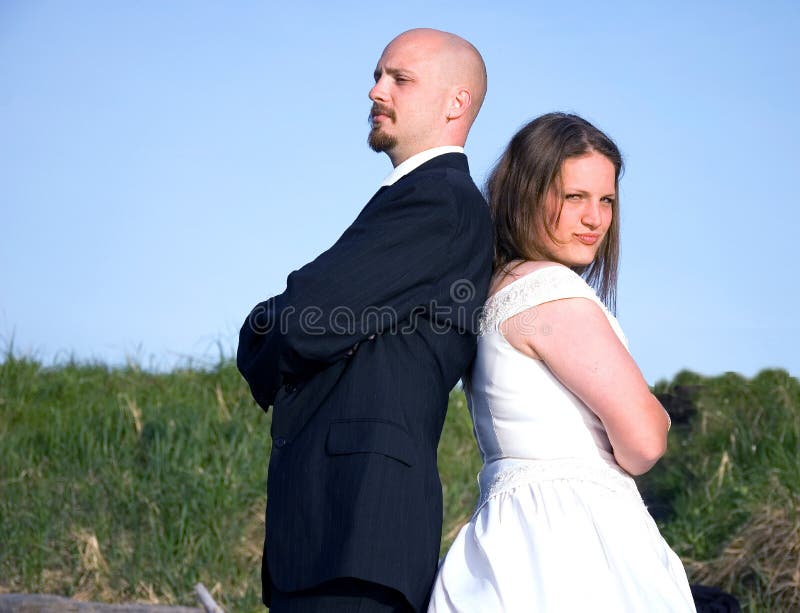 Wedding Couple Fighting stock photo. Image of argue, horizontal - 9395246
