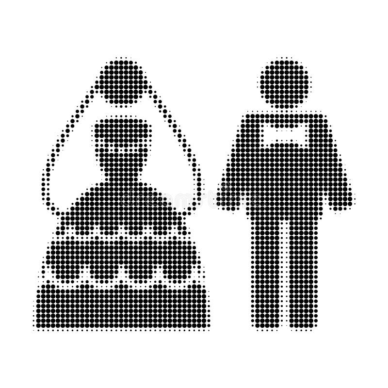 Gay Couple Halftone Composition of Circles Stock Vector - Illustration ...