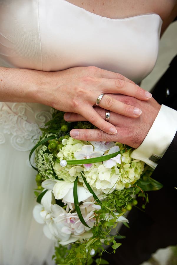 Wedding Couple Hand in Hand Stock Photo - Image of couple, relationship ...