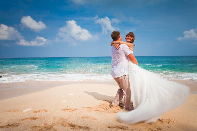 Wedding Couple Just Married Stock Image - Image of bali, journey: 53262159