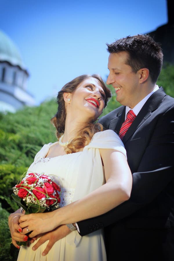 Wedding couple stock photo. Image of nice, girl, happily - 42018430