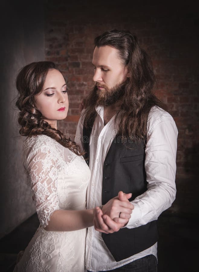 Wedding Couple in Retro Style Stock Photo - Image of people, love: 79788826