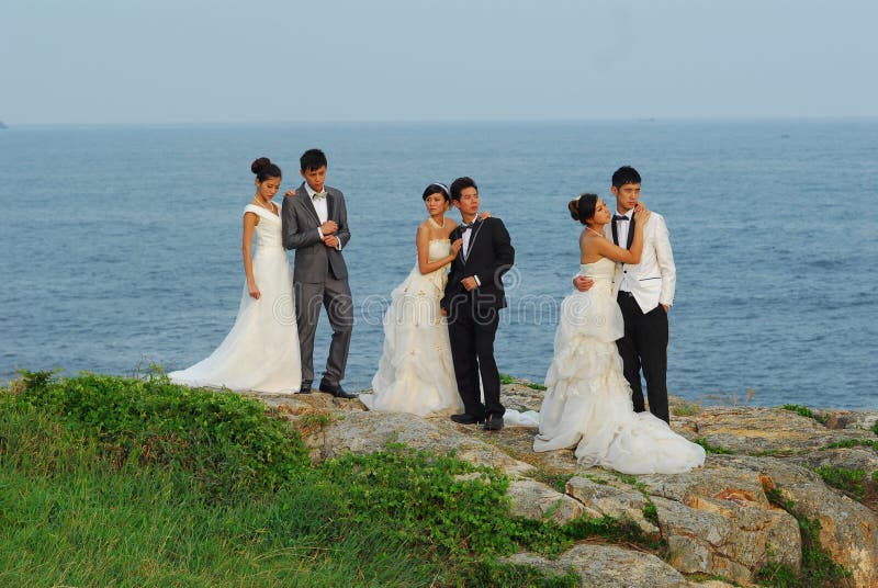 Wedding couples stock photo. Image of gown, outdoor, river - 26720766