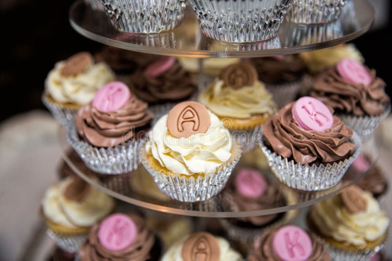 Wedding Cupcakes instead of a Cake Stock Photo - Image of cupcakes ...