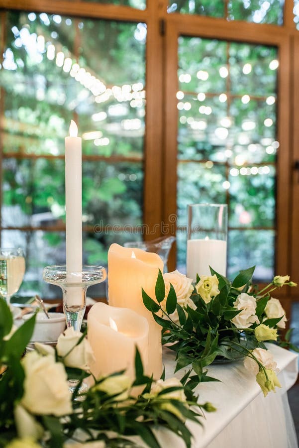 Wedding decor with flowers stock image. Image of floral - 234818819