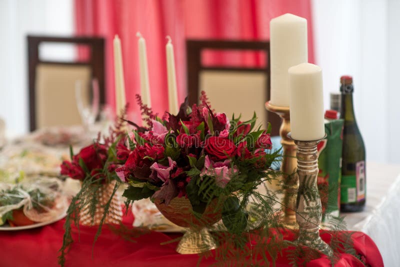 Wedding Decor Registration of Tables Stock Photo - Image of dinner ...