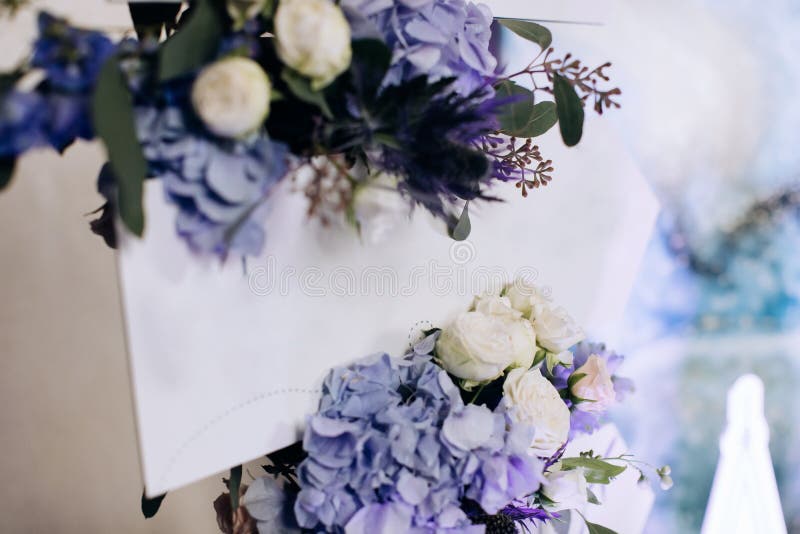 Wedding Decor. Table Pointer, Card To Wedding Ceremony Stock Photo ...