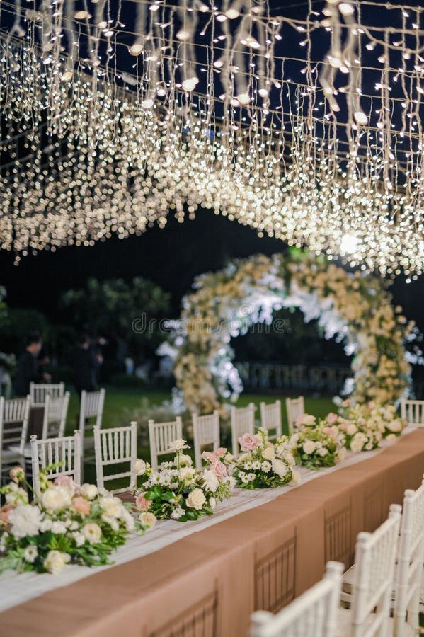 Wedding Decoration Fairy Theme with Starlight Lamp Stock Image - Image ...