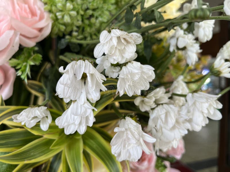 Wedding Decoration Featuring Artificial and Real Flower. Stock Image ...