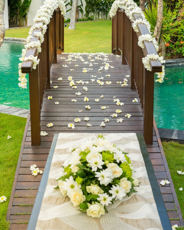 Wedding Decoration Flower Brige Consept Stock Image - Image of wedding ...