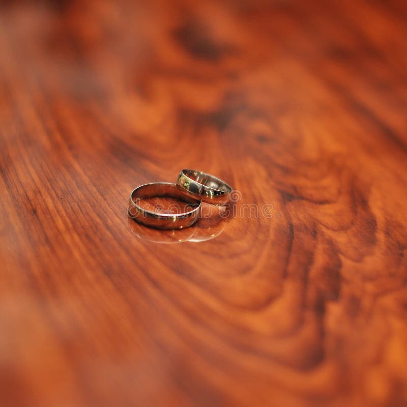 Wedding Decoration with Wedding Rings Stock Photo - Image of vintage ...