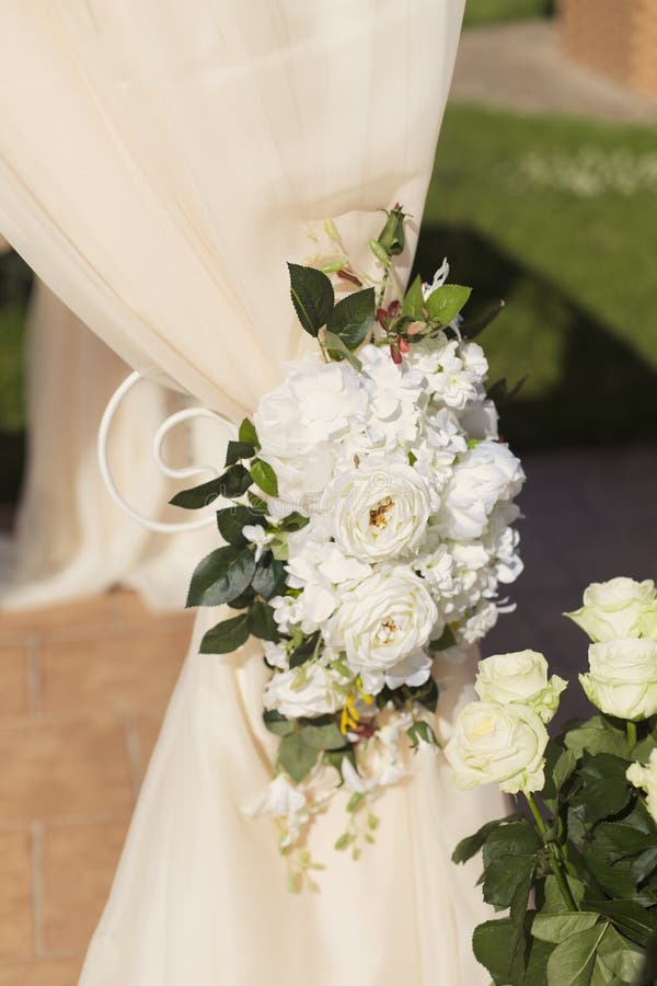 Wedding Decoration in White Color Stock Image - Image of florist ...