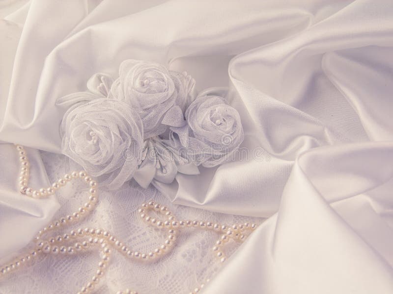 Wedding Decorations, Silk, Lace, Silk Flowers Stock Image - Image of ...