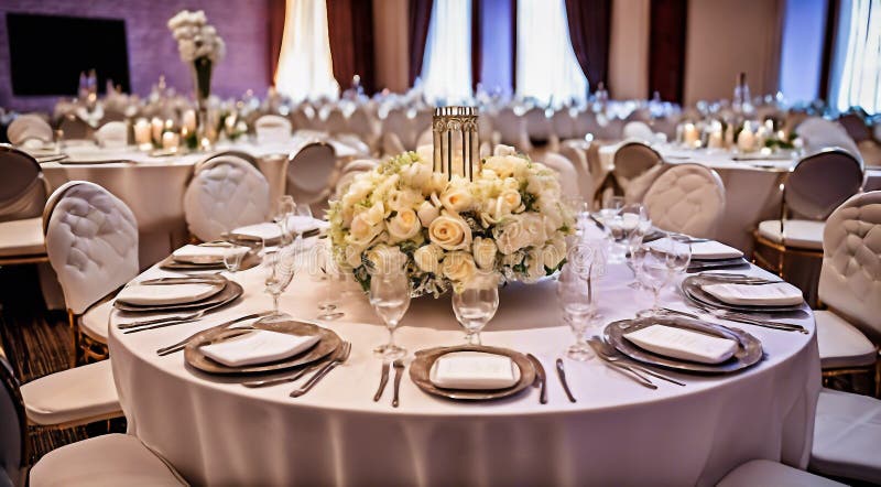 Wedding Designed Table Setting, Wedding Scene, Wedding Table, Bright ...