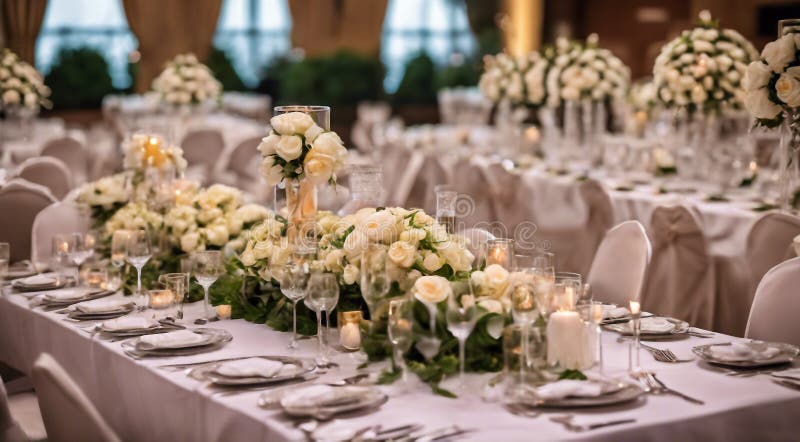 Wedding Designed Table Setting, Wedding Scene, Wedding Table, Bright ...