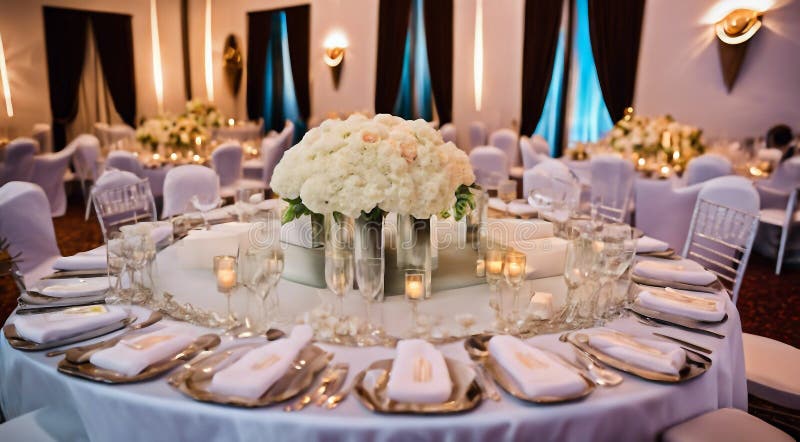 Wedding Designed Table Setting, Wedding Scene, Wedding Table, Bright ...