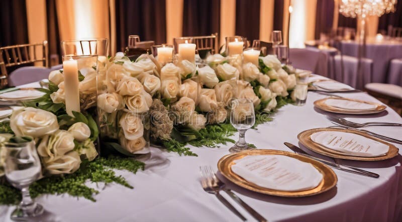 Wedding Designed Table Setting, Wedding Scene, Wedding Table, Bright ...