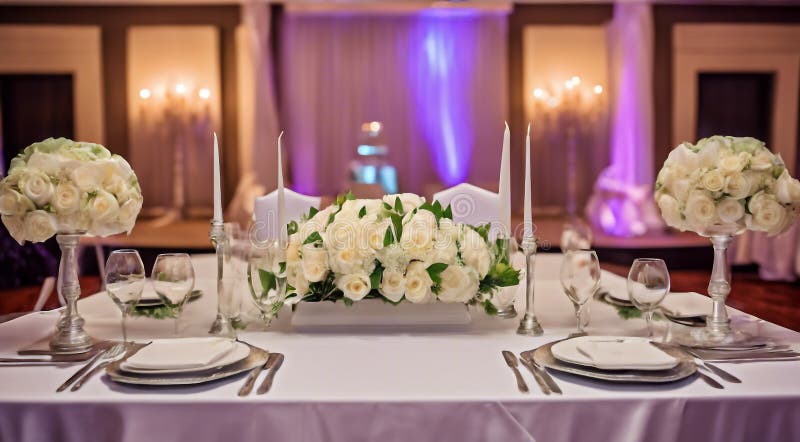 Wedding Designed Table Setting, Wedding Scene, Wedding Table, Bright ...