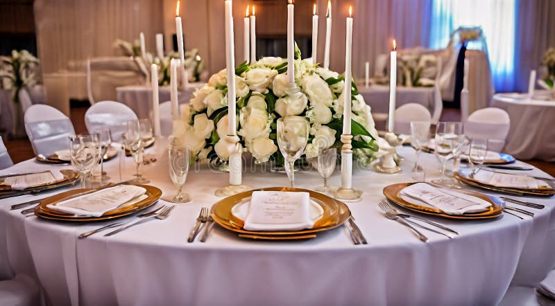 Wedding Designed Table Setting, Wedding Scene, Wedding Table, Bright ...