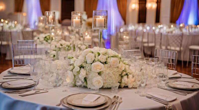 Wedding Designed Table Setting, Wedding Scene, Wedding Table, Bright ...