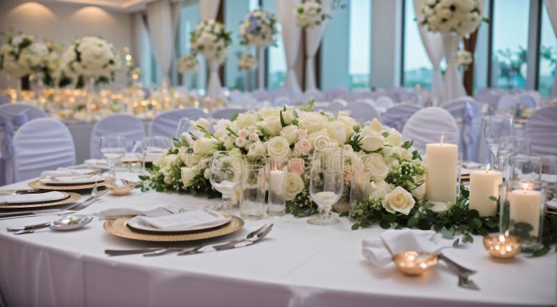 Wedding Designed Table Setting, Wedding Scene, Wedding Table, Bright ...