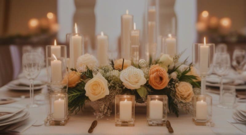 Wedding Designed Table Setting, Wedding Scene, Wedding Table, Bright ...