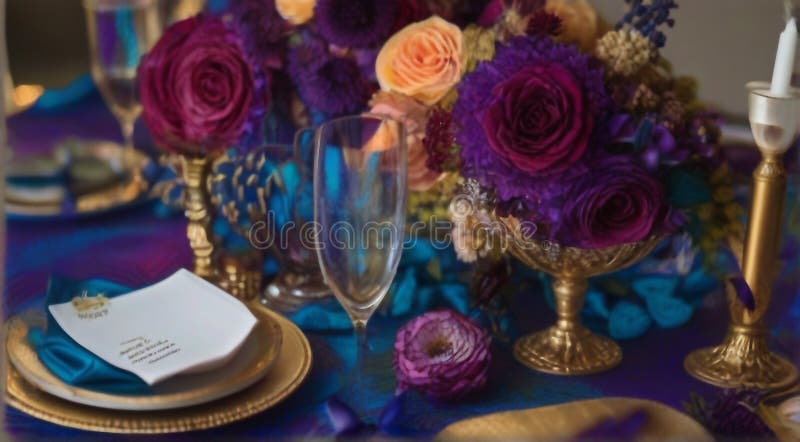 Wedding Designed Table Setting, Wedding Scene, Wedding Table, Bright ...
